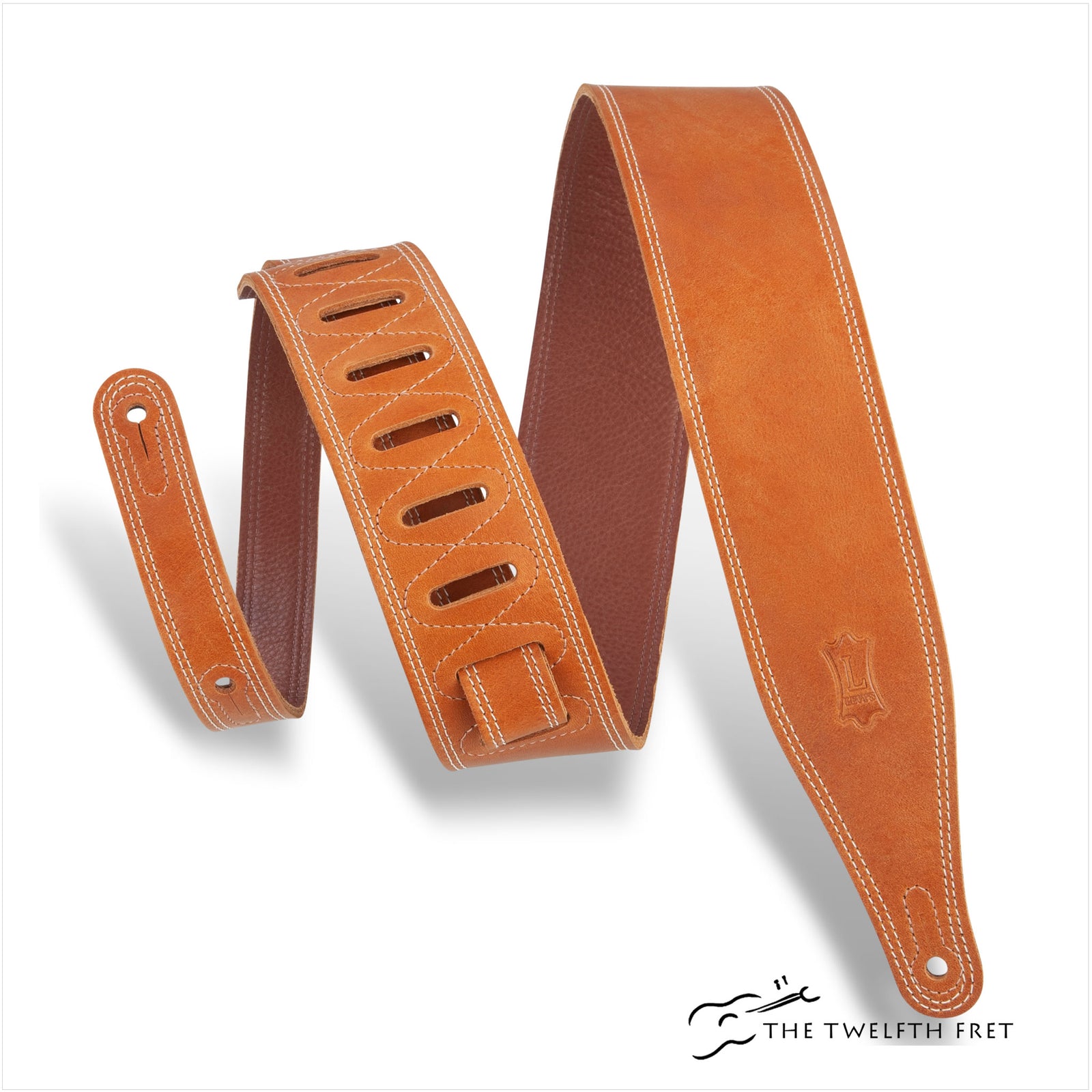 Levy's Butter Double Stitch Guitar Strap - The Twelfth Fret